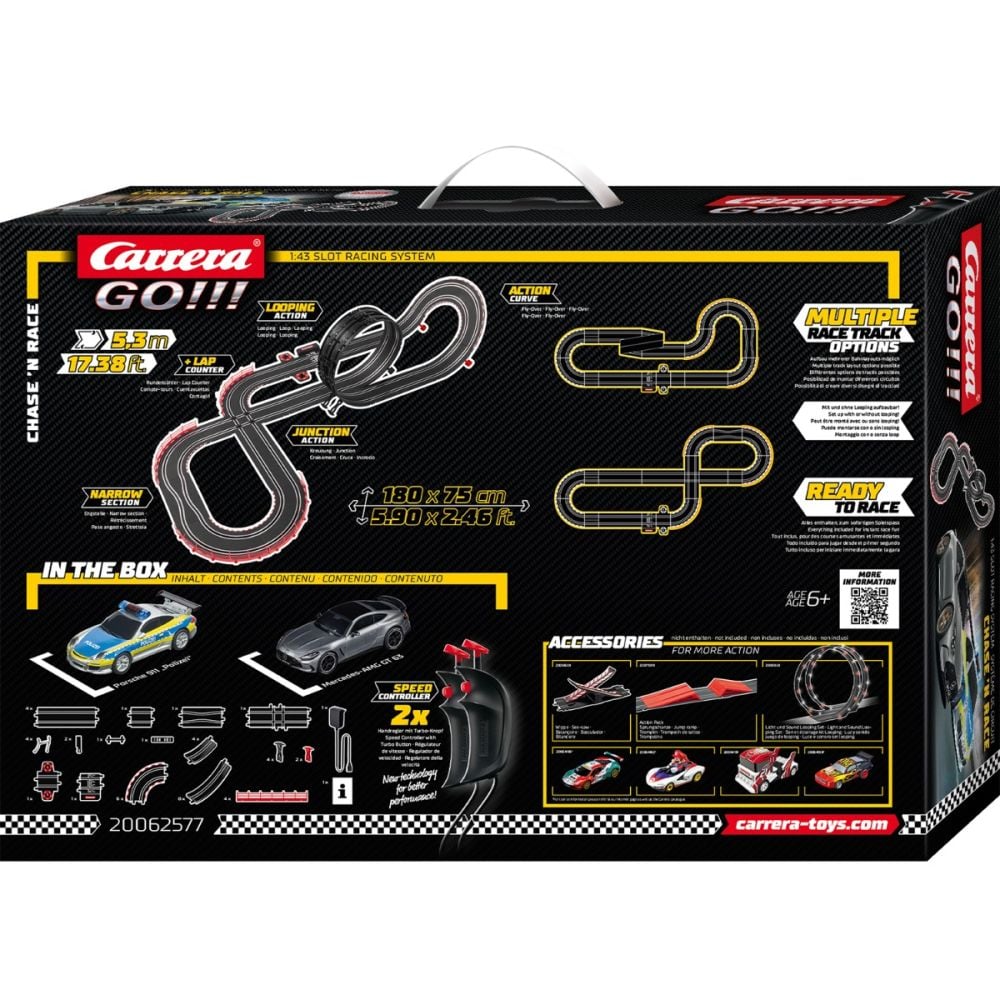 Set pista pentru curse cu 2 masinute, Carrera, Chase n Race | Noriel