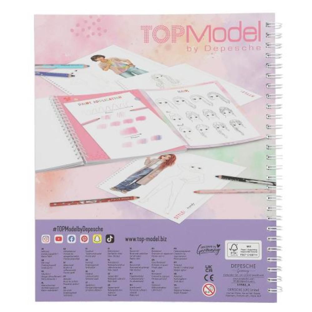 Carte de colorat si schite, Depesche, TopModel Fashion Designer | Noriel
