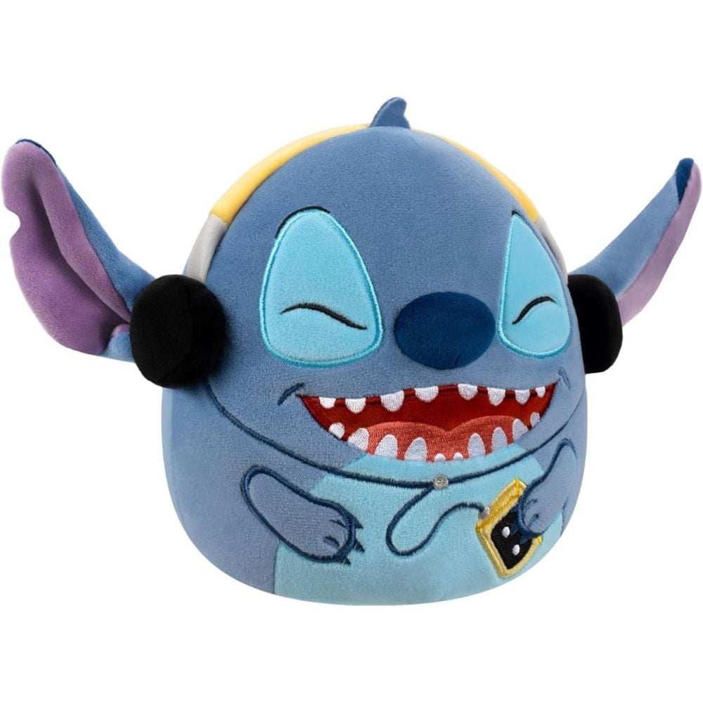 Jucarie de plus, Squishmallows, Disney Stitch cu casti, 25 cm | Noriel