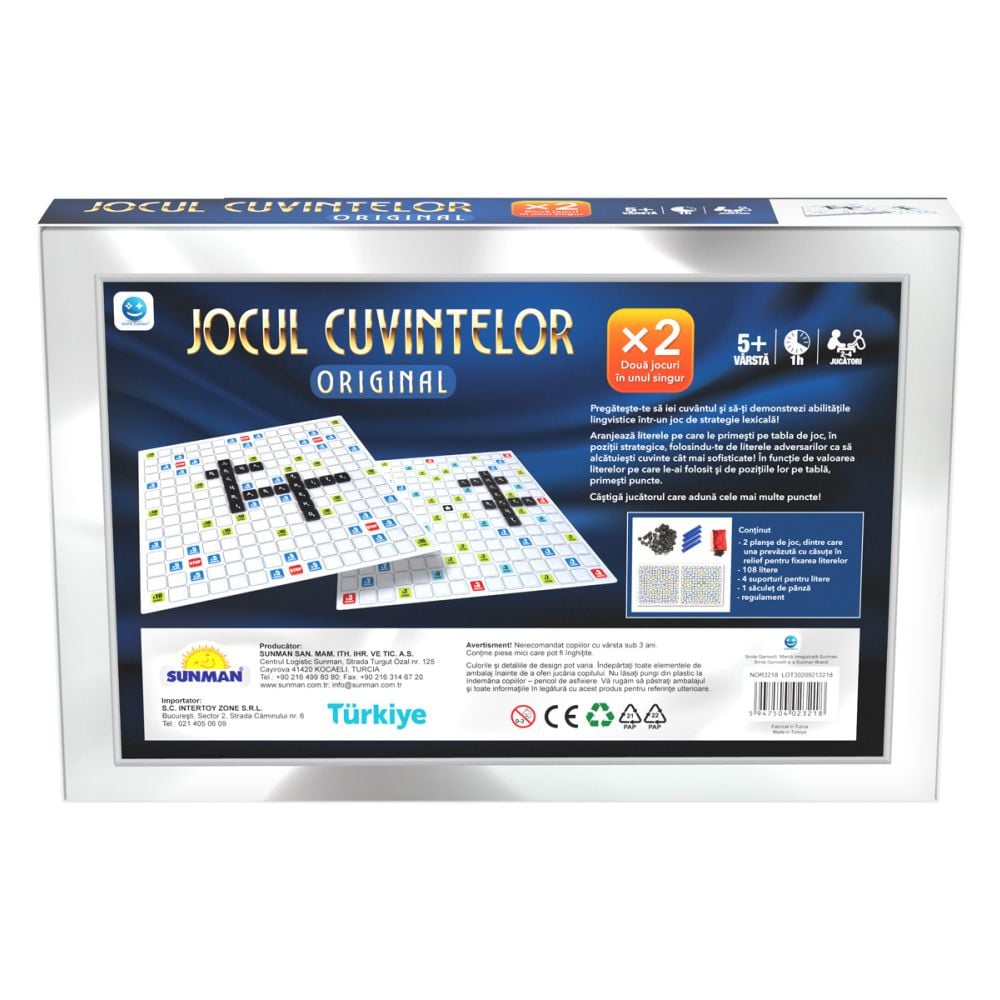 Joc de societate, Smile Games, Jocul cuvintelor Original 2 in 1 II | Noriel