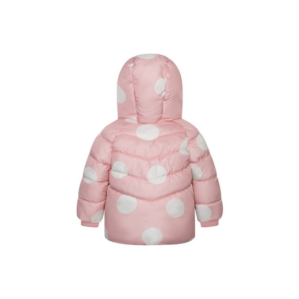 Jacheta cu gluga pentru bebelusi, Minoti, cu detalii frontale, Roz | Noriel