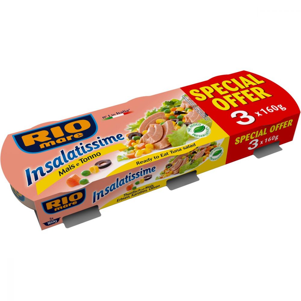 Salata de ton cu porumb Rio Mare, 3 conserve x 160 g | Noriel