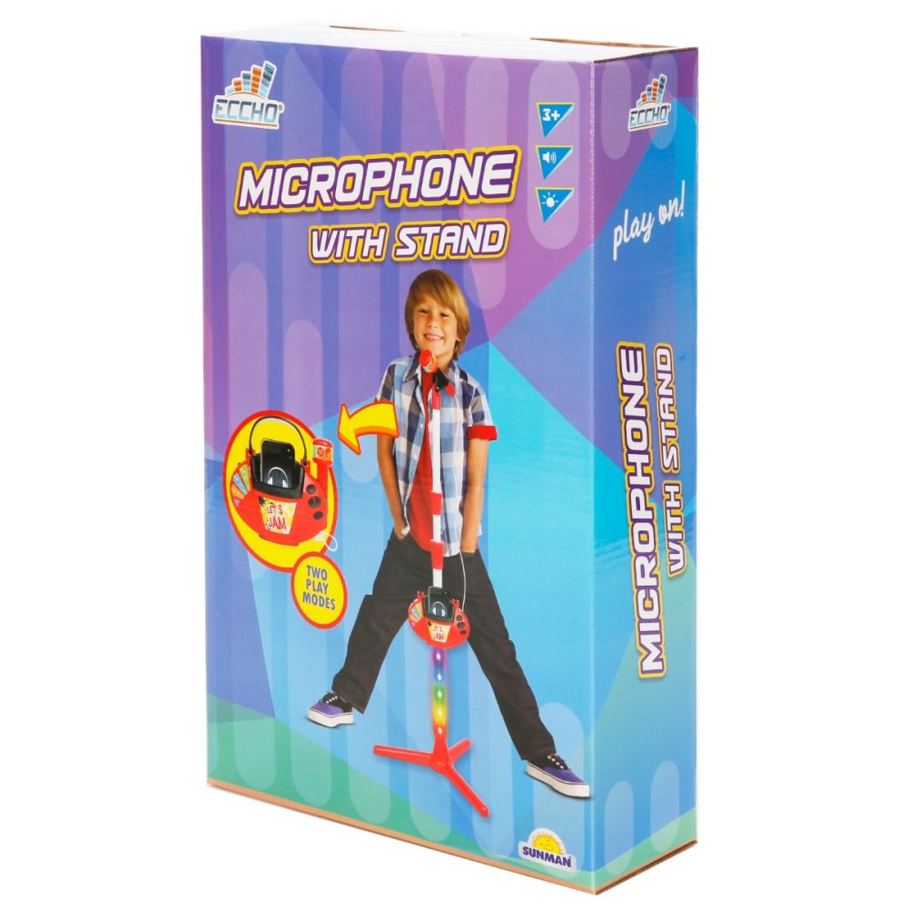 Microfon cu lumini si stativ, Eccho | Noriel