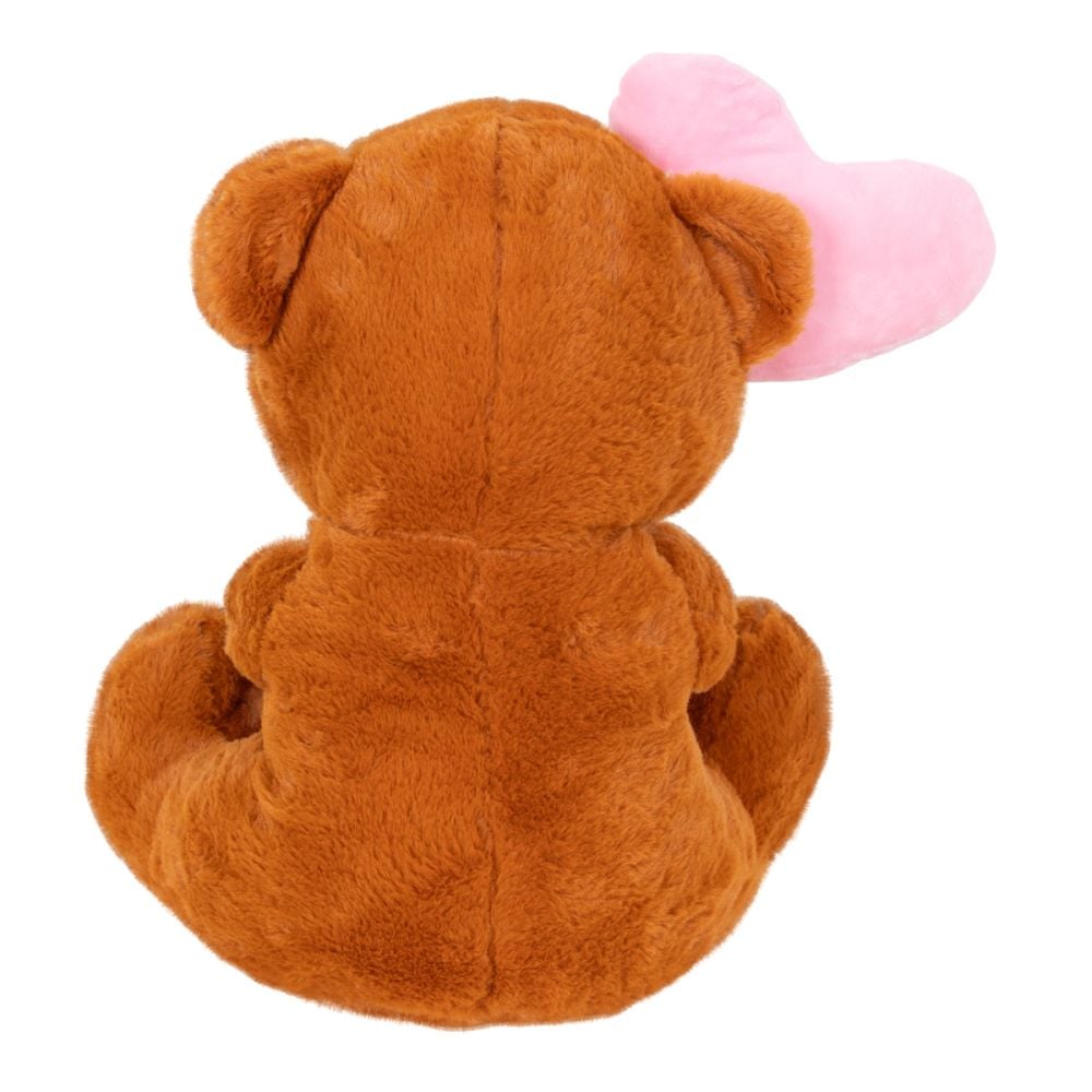 Ursulet de plus cu inima, Puffy Friends, Maro, 40 cm | Noriel
