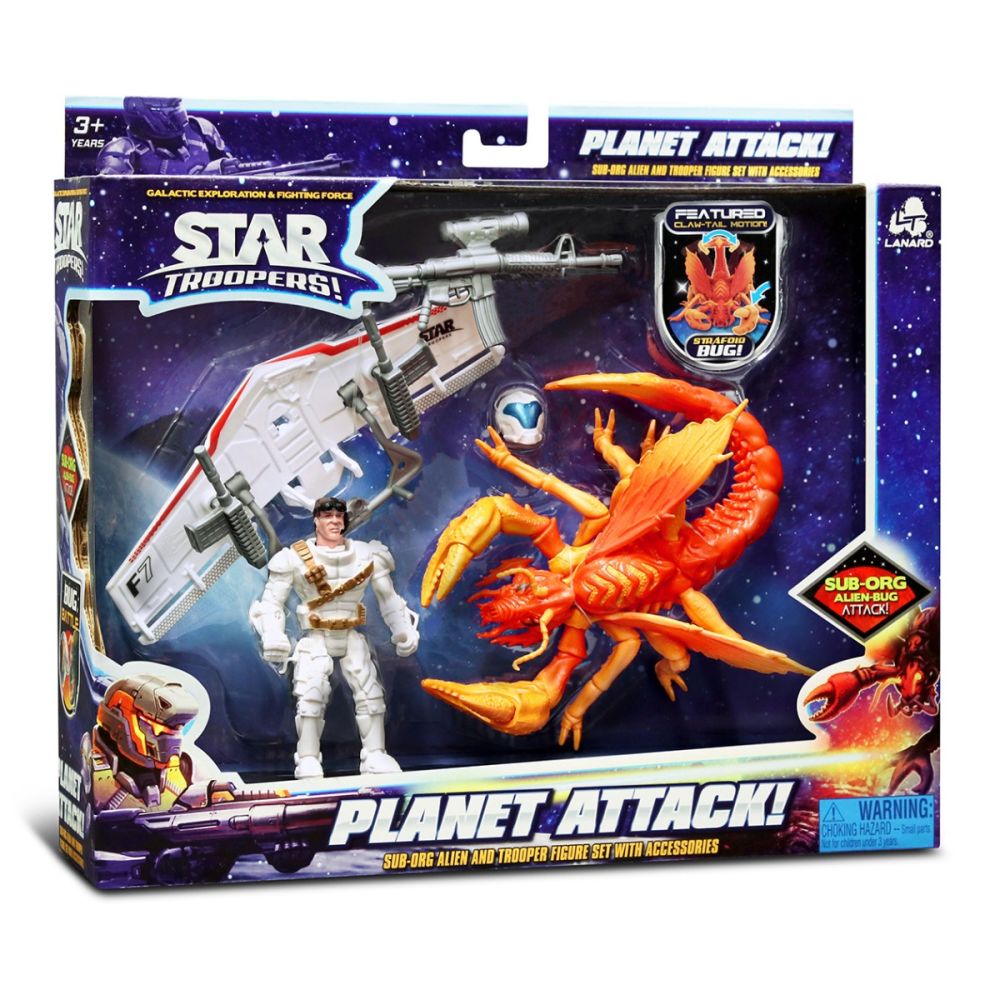 Set figurine si vehicul, Strafoid Bug, Star Troopers, Lanard Toys | Noriel