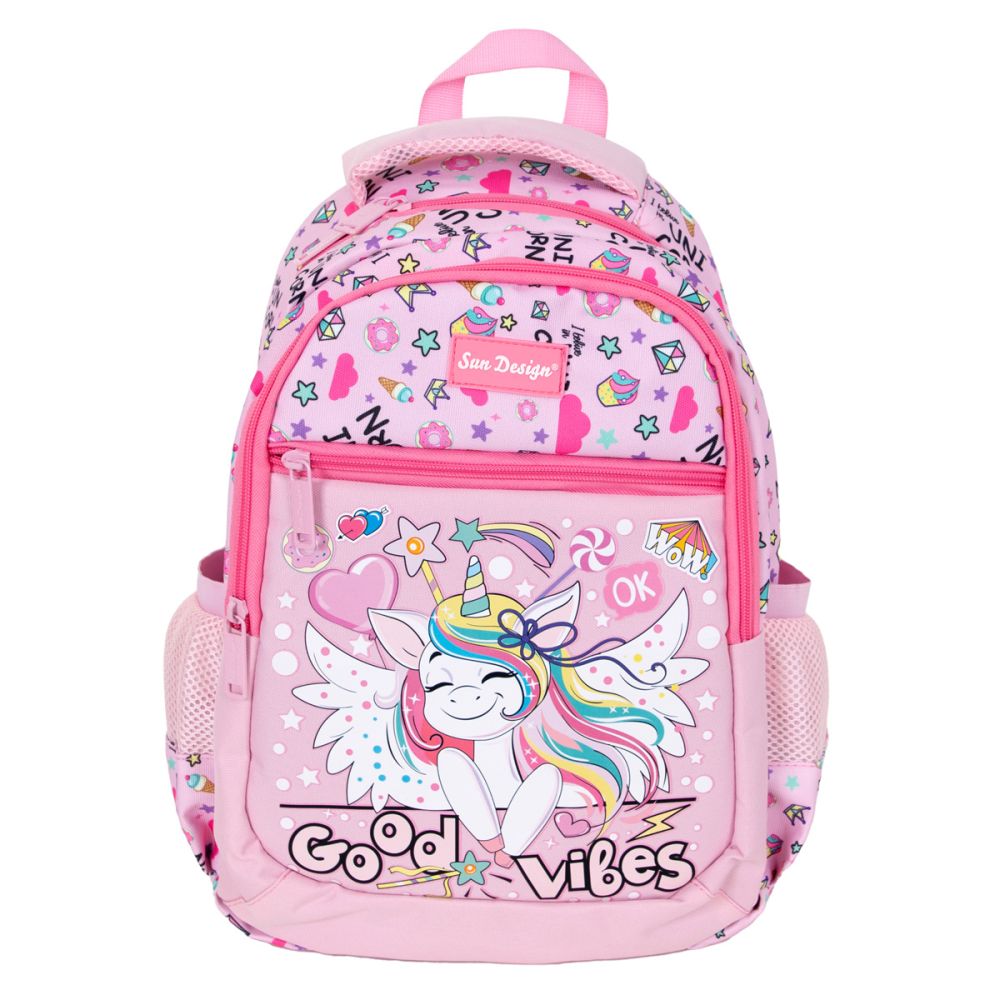 Ghiozdan cu 2 compartimente, Sun Design, model Unicorn | Noriel