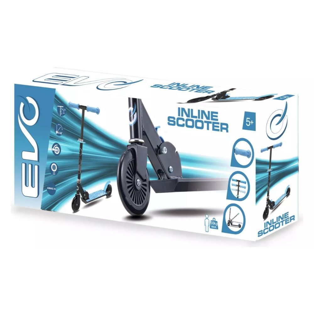 Trotineta cu 2 roti, pliabila, Evo, Inline Scooter, Albastru | Noriel