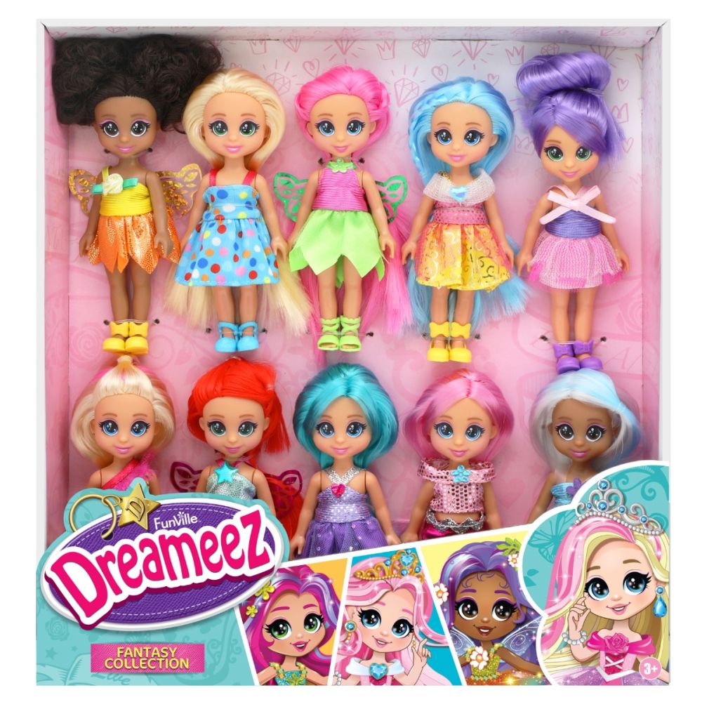 Set 10 mini papusi Dreameez, Fantasy Collection, 12 cm | Noriel