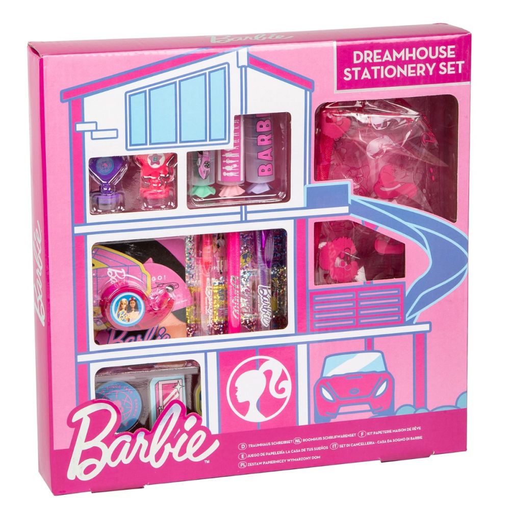 Set rechizite cu penar si accesorii, Barbie, Dreamhouse | Noriel