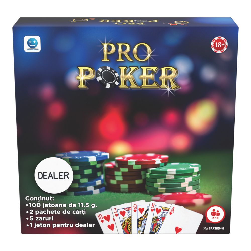 Joc de societate, Smile Games, Pro Poker, 100 jetoane | Noriel
