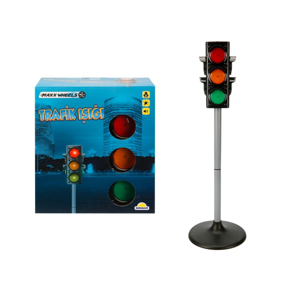Semafor cu lumini si sunete, Maxx Wheels, 5 piese | Noriel
