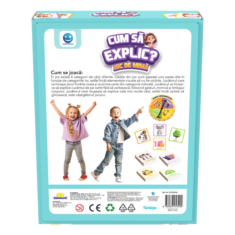 Joc de societate, Smile Games, Joc de mima, cum sa explic | Noriel