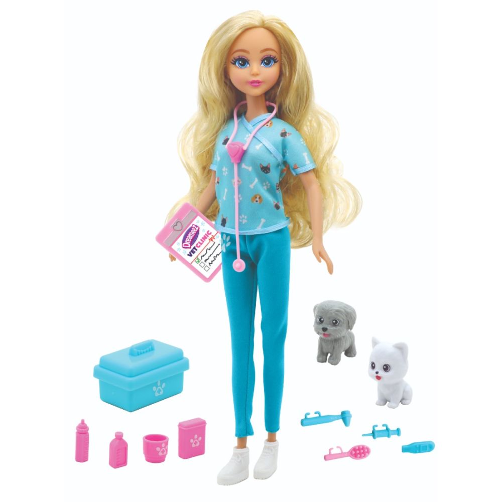 Papusa cu accesorii, Dreameez, Medic Veterinar | Noriel