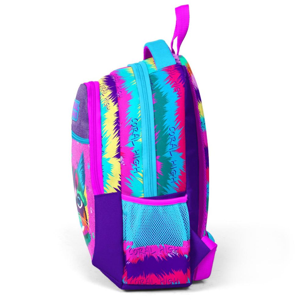 Ghiozdan cu 3 compartimente, Coral High, model pisicuta | Noriel