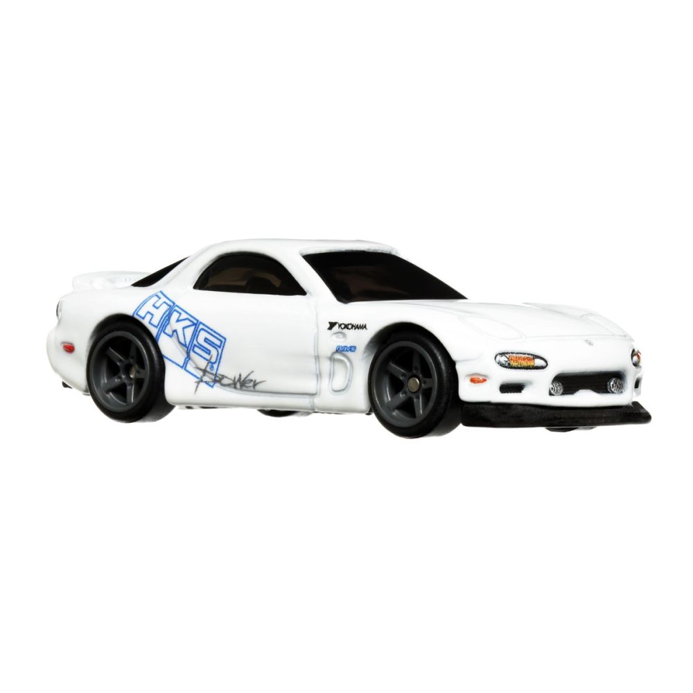 Masinuta Hot Wheels Premium, Mazda RX-7 FD Fast&Furious, Alb, 1:64 ...