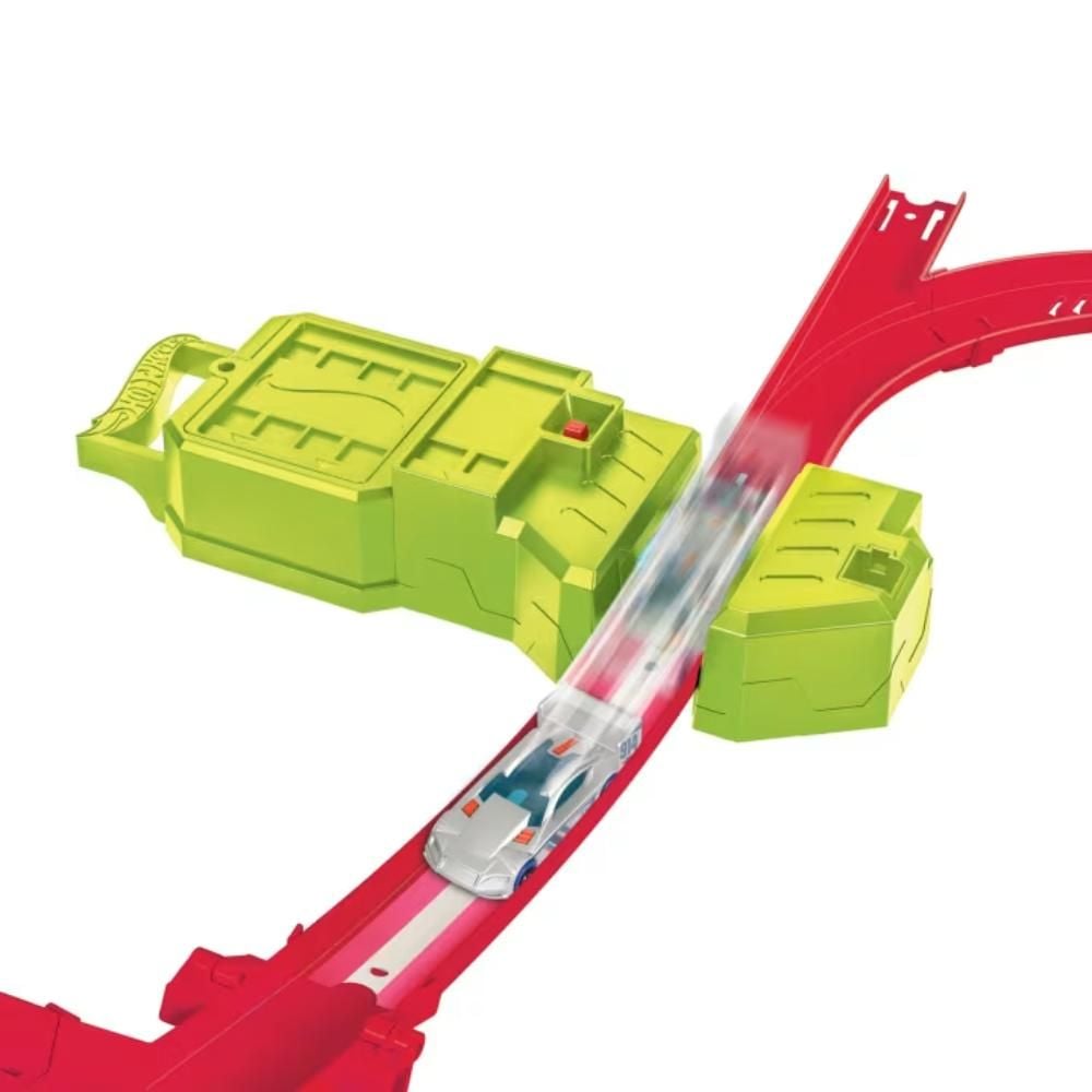 Set de joaca circuit cu masina, Hot Wheels, Neon Speeders, Skyscraper ...