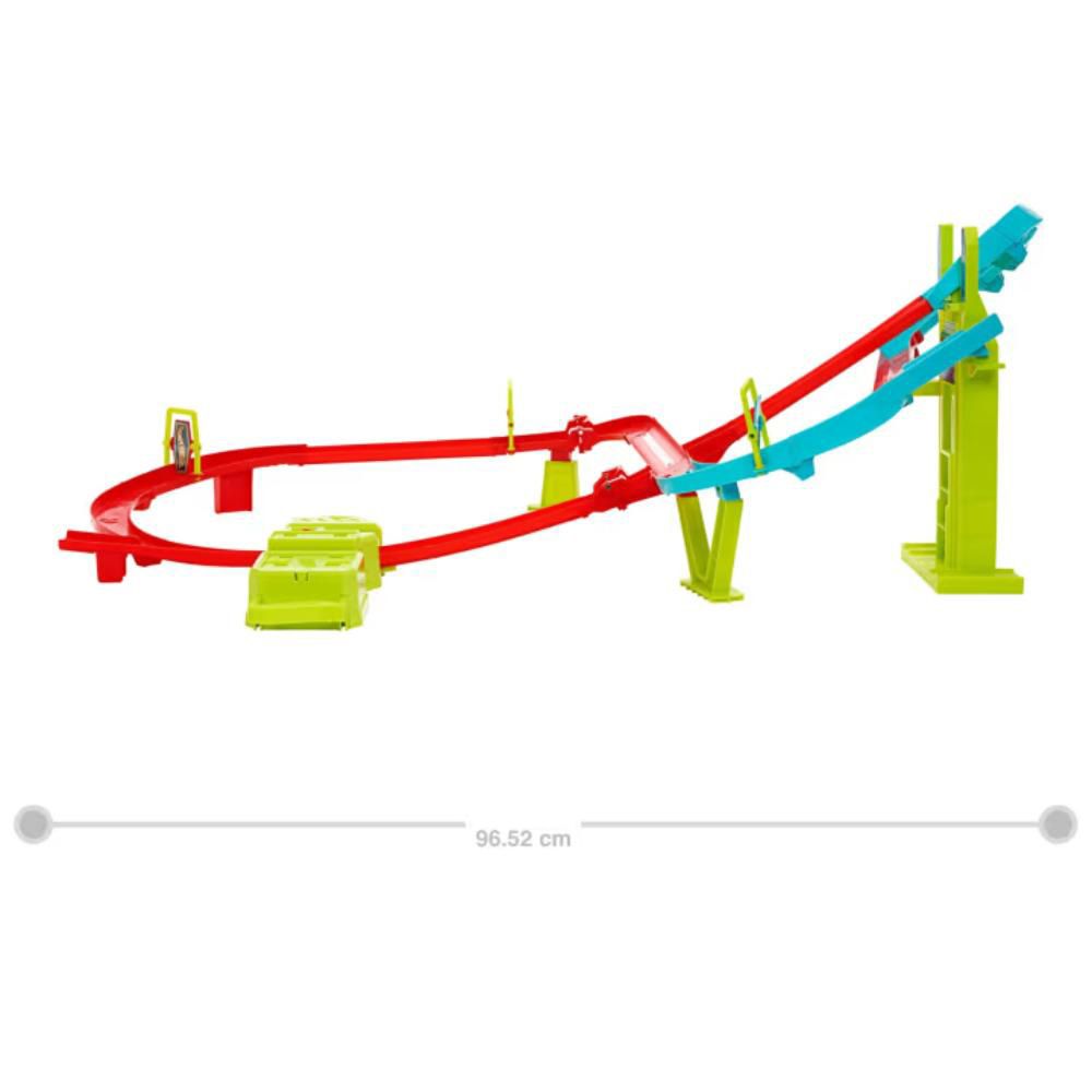 Set de joaca circuit cu masina, Hot Wheels, Neon Speeders, Skyscraper ...