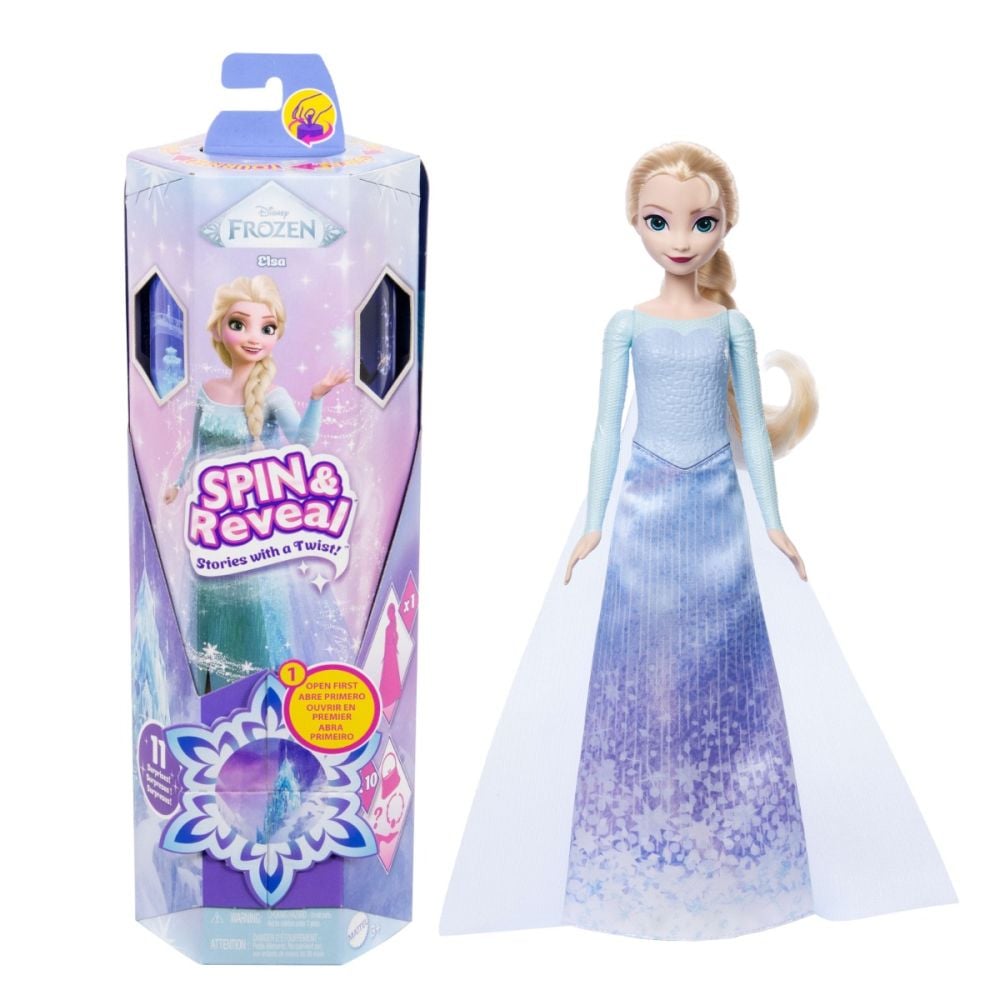 Papusa Disney Frozen, Spin and Reveal, Elsa, Wave 2, JBG59 | Noriel