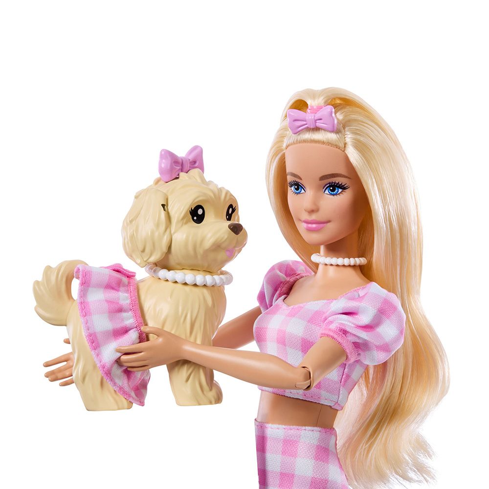 Papusa cu catel si tinute roz, Barbie, Twinning Looks, JFP36 | Noriel