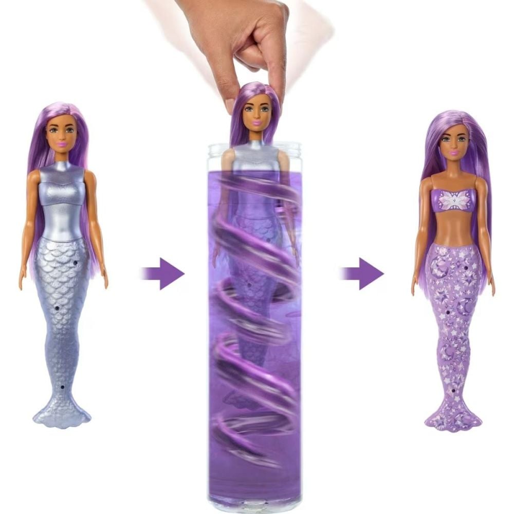 Papusa sirena, Barbie, Color Reveal, JMW61 | Noriel